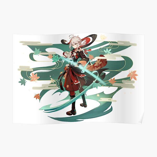 "Kaedehara Kazuha splash art" Poster for Sale by Lauwuuh | Redbubble
