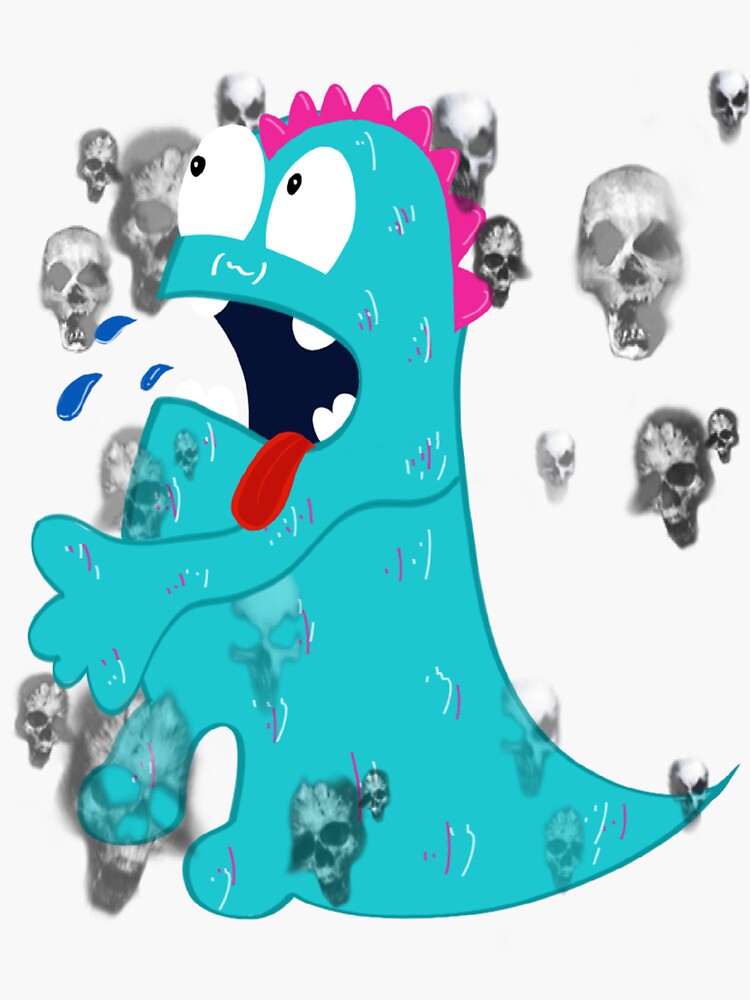 "Funny monster-scared beast. " Sticker for Sale by Fashionistastar ...