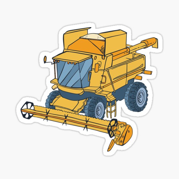 "Combine harvester" Sticker for Sale by Uhhnad | Redbubble