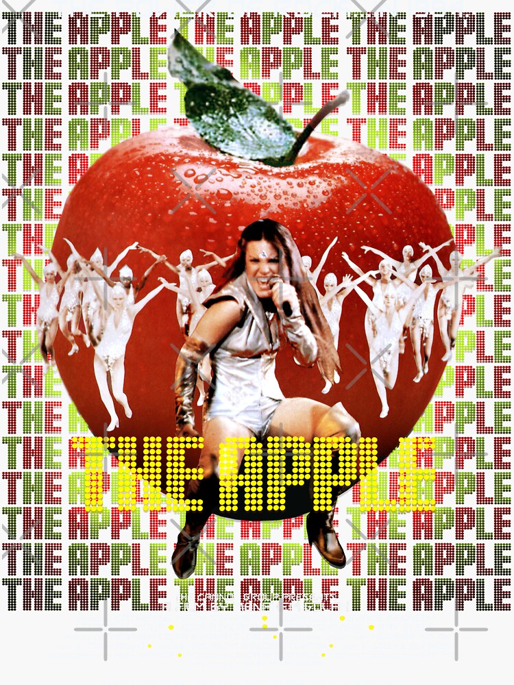"THE APPLE 1980 Musical" Sticker for Sale by shnooks | Redbubble