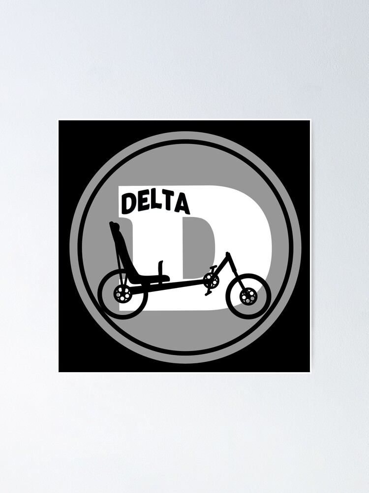 "Recumbent Life Design - Delta Circle Grey" Poster for Sale by ...
