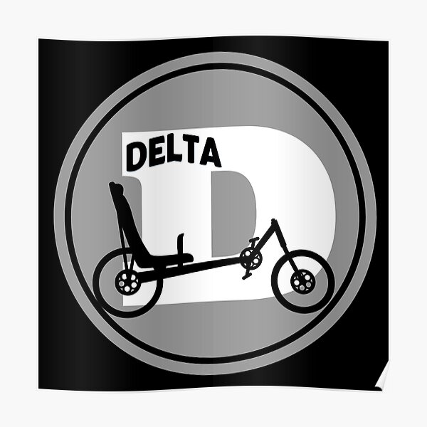 "Recumbent Life Design - Delta Circle Grey" Poster for Sale by RecumbentLife | Redbubble