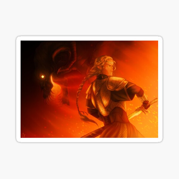 "Glorfindel and the Balrog" Sticker by Valka-Arialitan | Redbubble