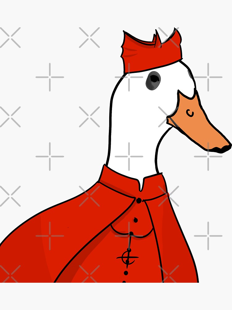 "Cardinal copia duck" Sticker for Sale by Assmodeus | Redbubble