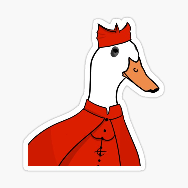 "Cardinal copia duck" Sticker for Sale by Assmodeus | Redbubble