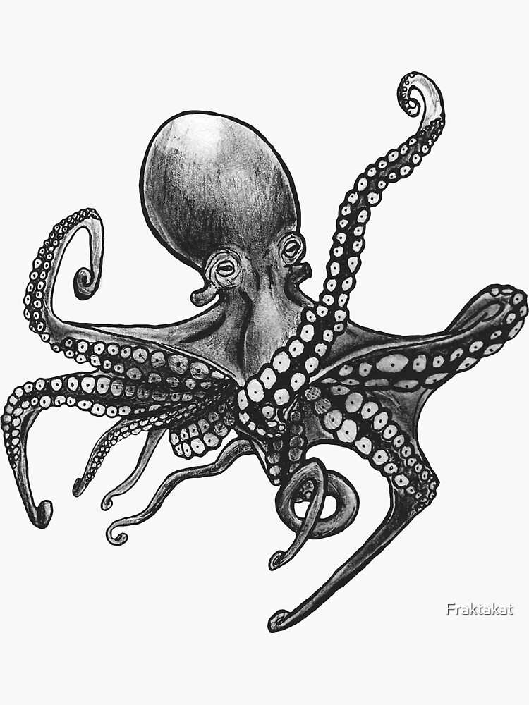 "Octopus's revolution" Sticker for Sale by Fraktakat | Redbubble