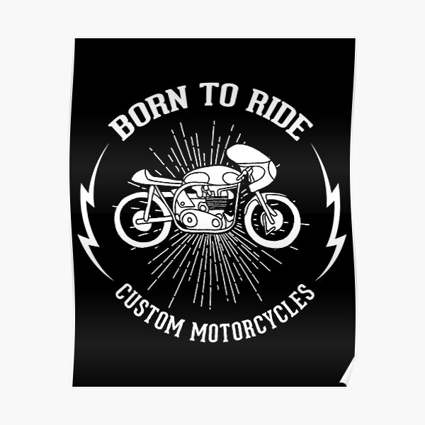 "Custom Motorcycles" Poster for Sale by SpilloDesign | Redbubble