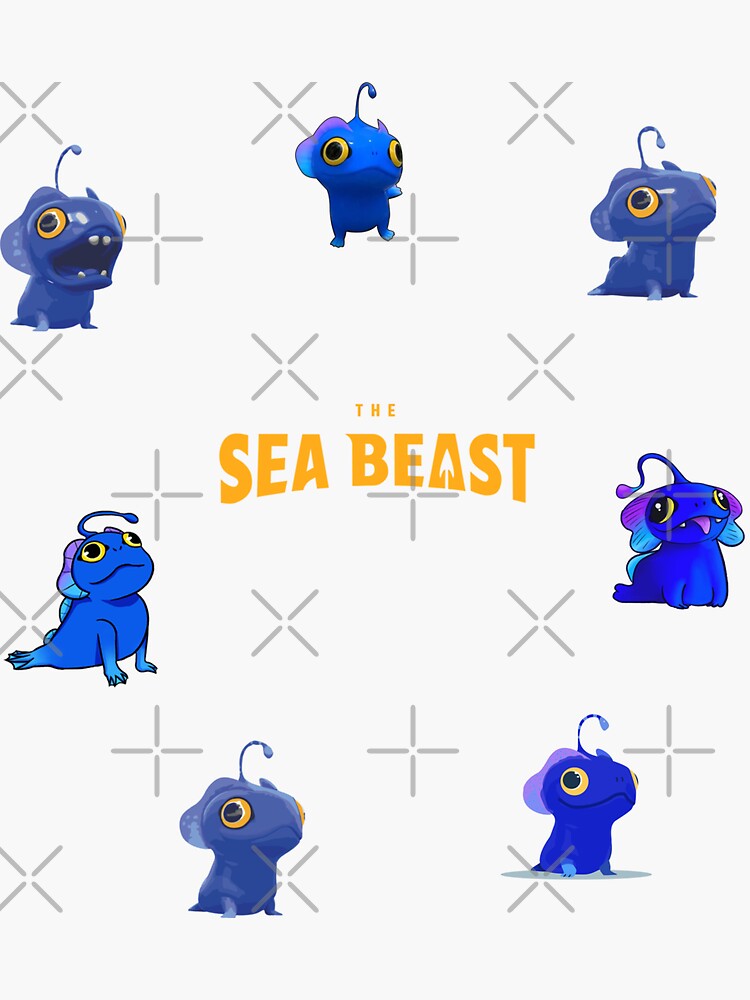 "the sea beast,blue the sea beast pack" Sticker for Sale by Tubbo-zid ...