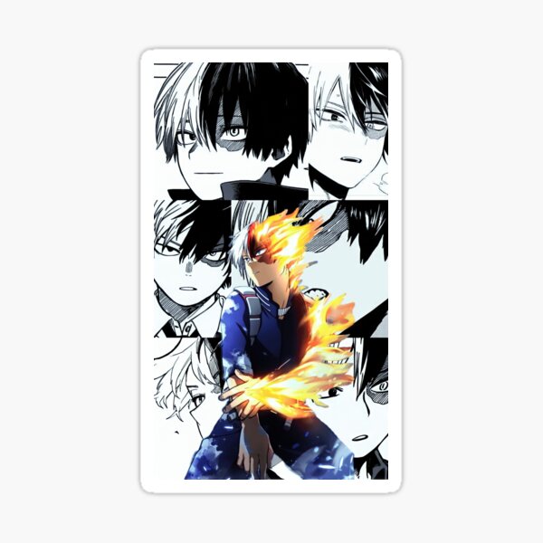 "Shoto Todoroki " Sticker for Sale by risumei | Redbubble