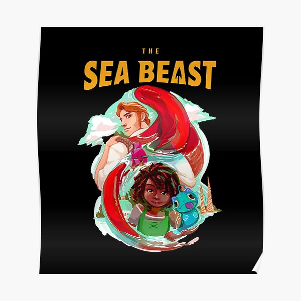 "the sea beast,blue the sea beast" Poster for Sale by Tubbo-zid | Redbubble