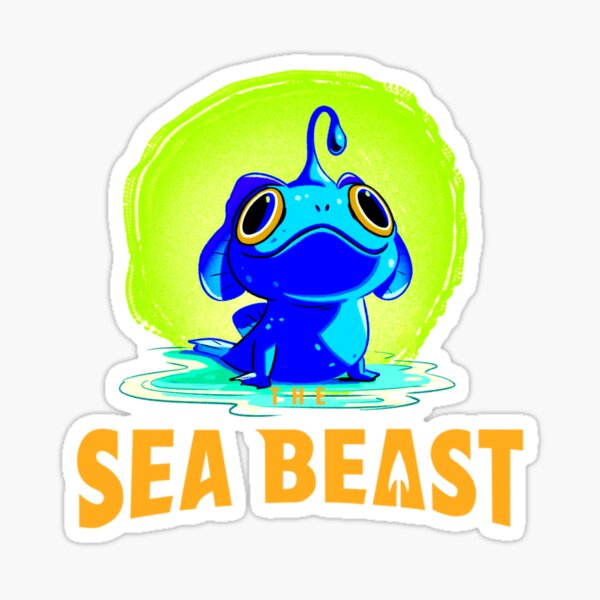 "the sea beast,blue the sea beast" Sticker for Sale by Tubbo-zid ...