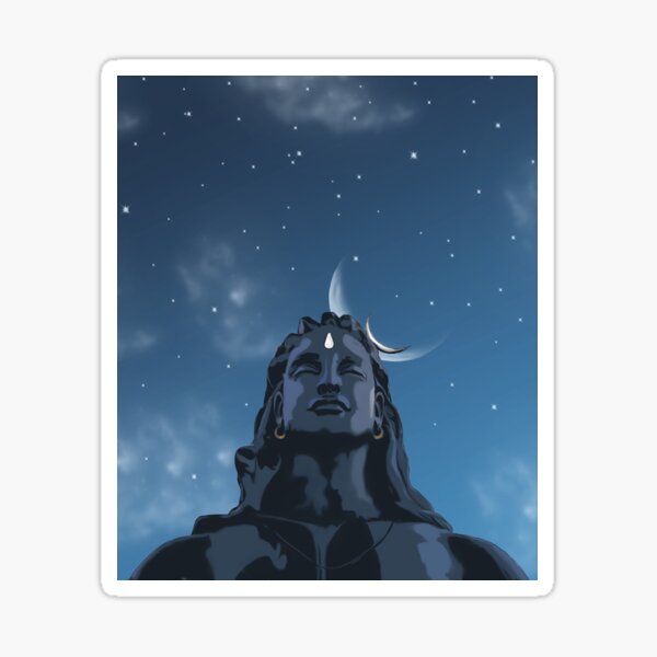 "Adiyogi " Sticker for Sale by art-of-trishank | Redbubble