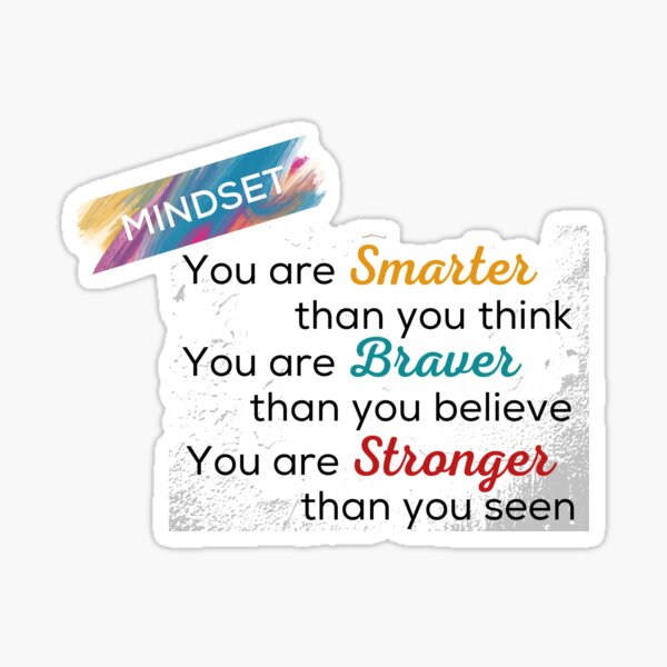 "Mindset You are More Than What You Think" Sticker for Sale by ...