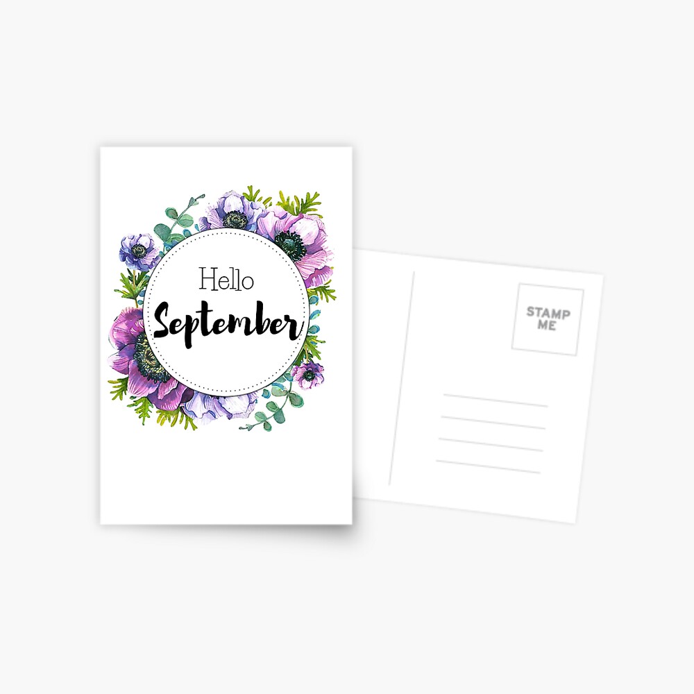 "Hello September - monthly cover for planners, bullet journals" Sticker ...