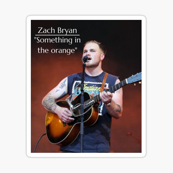 "ZACH BRYAN" Sticker for Sale by ptrivnk | Redbubble