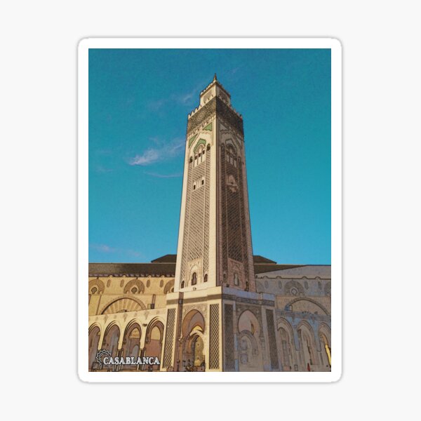 "Casablanca Morocco City" Sticker for Sale by PostersStickers | Redbubble