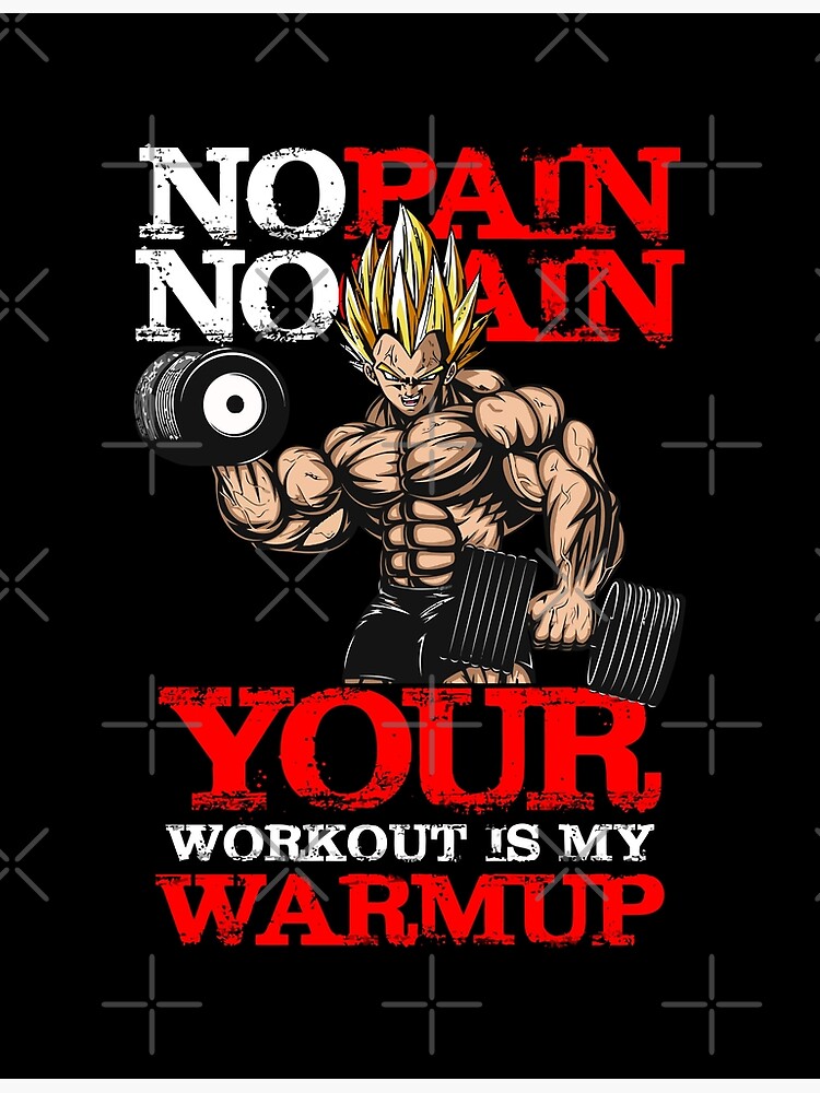 "Dragon Ball Z Saiyan Prince Vegeta Workout - Dragon Ball" Poster for ...
