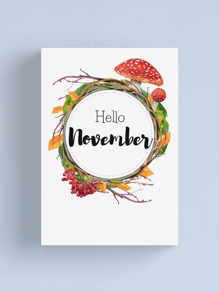 "Hello November - monthly cover for planners, bullet journals" Canvas ...