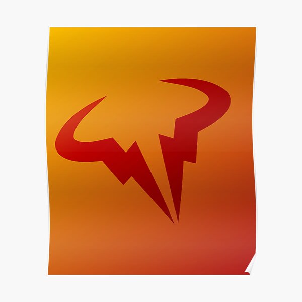 "Rafael Nadal Raging Bull Logo on Spain Colors" Poster for Sale by ...