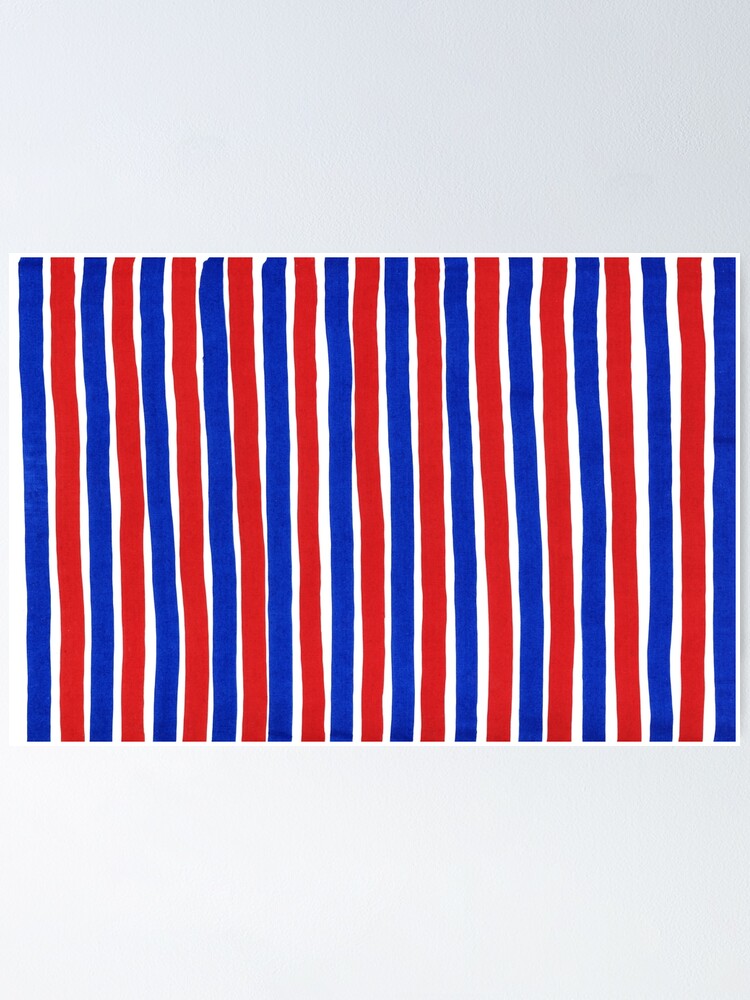 "Vertical red, white and royal blue striped pattern - red,blue and ...
