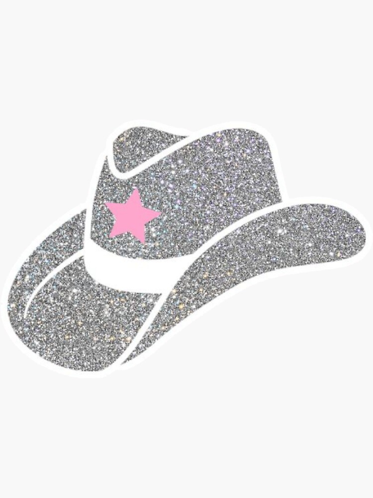 "Preppy Sparkly Cowboy Hat Sticker" Sticker for Sale by carolinanolan ...