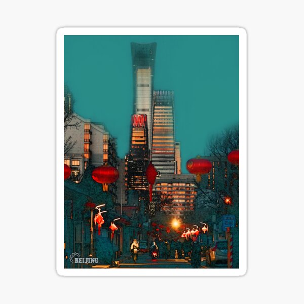 "Beijing China City" Sticker for Sale by PostersStickers | Redbubble