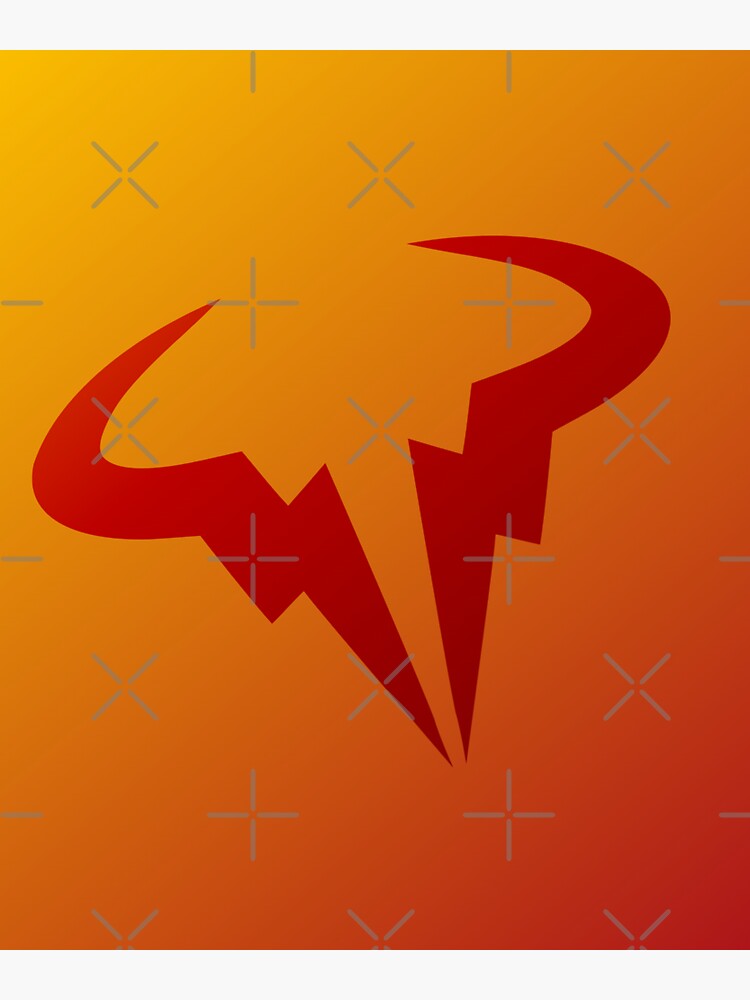 Pegatina «Logotipo de Rafael Nadal Raging Bull en los colores de España ...