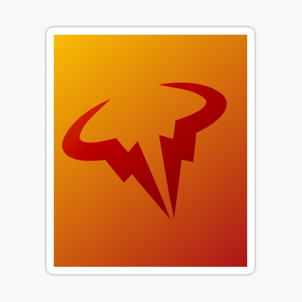 "Rafael Nadal Raging Bull Logo on Spain Colors" Sticker for Sale by ...
