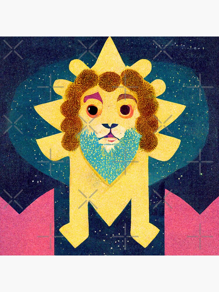 "a cute celestial lion prince" Sticker for Sale by AjummaDesign | Redbubble