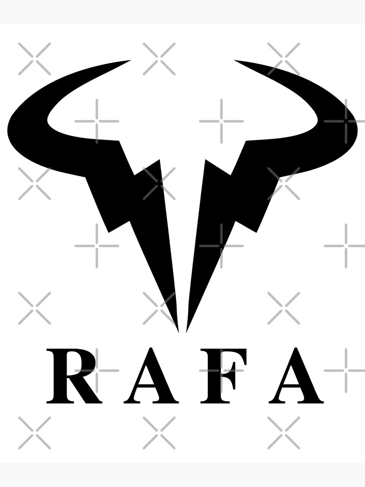 "Rafa. Rafael Rafa Nadal Raging Bull Logo on White" Poster for Sale by ...