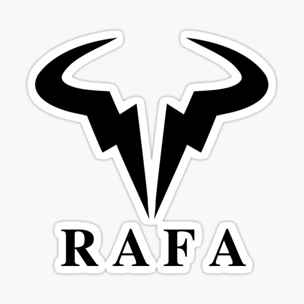 "Rafa. Rafael Rafa Nadal Raging Bull Logo on White" Sticker for Sale by ...