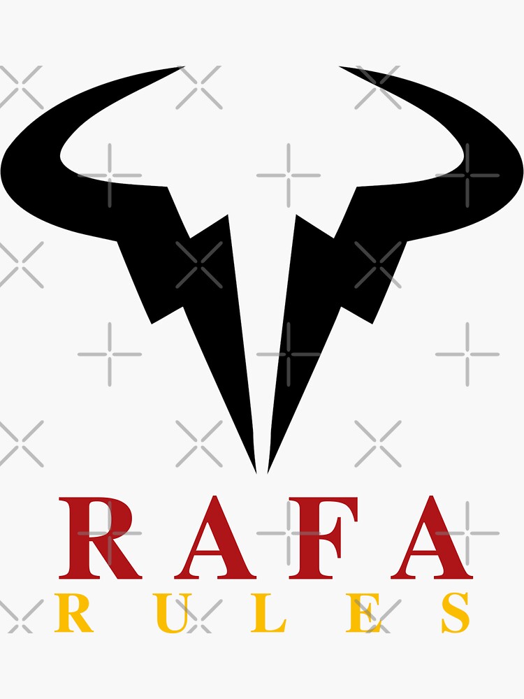 Pegatina «Reglas de Rafael. Logotipo de Rafael Rafa Nadal Raging Bull ...