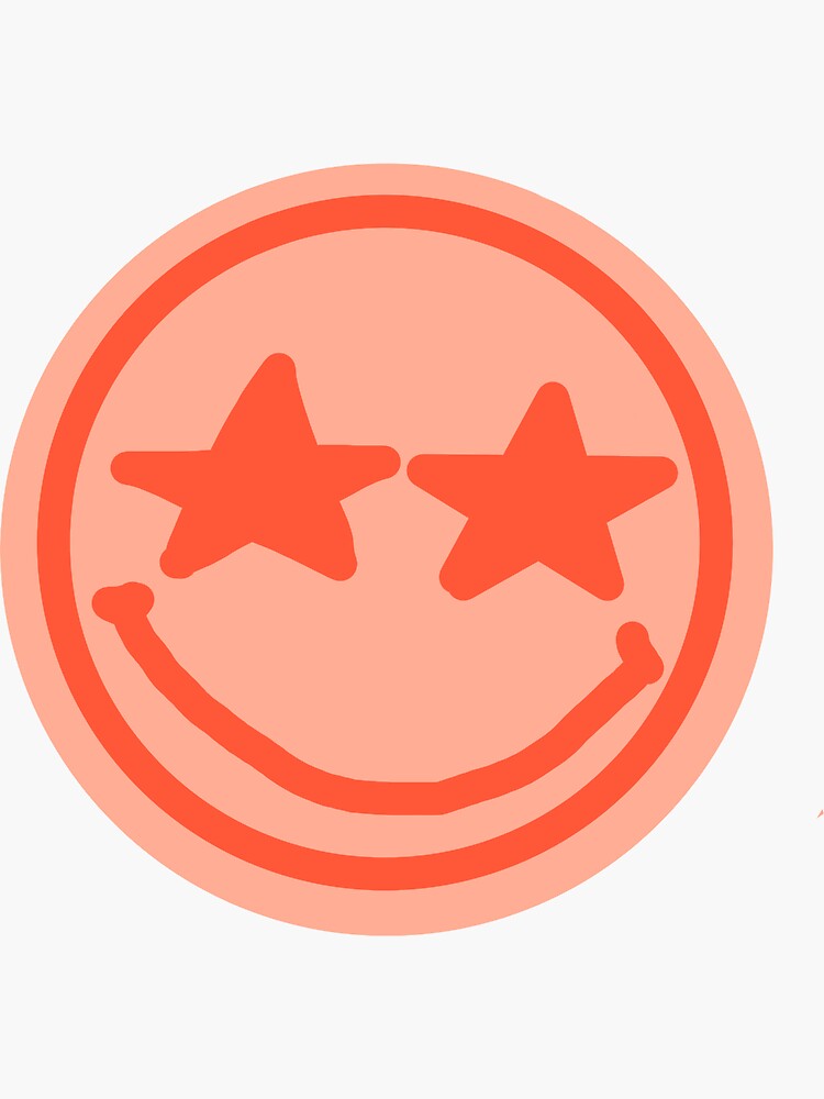 "Preppy Star Face!" Sticker for Sale by DesignsByBriBri | Redbubble