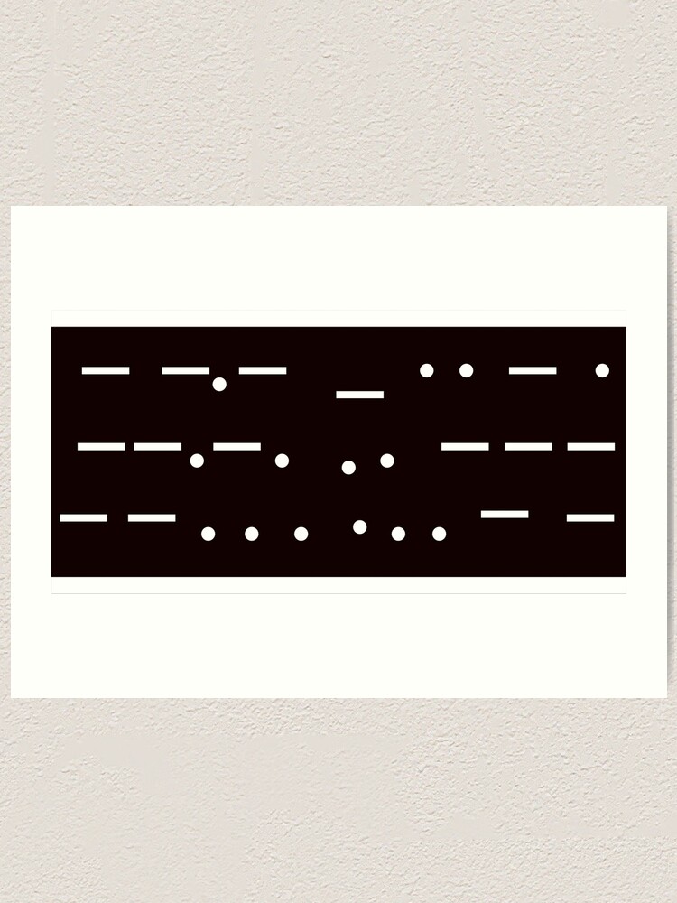 "morse code" Art Print for Sale by nkrumahboah | Redbubble