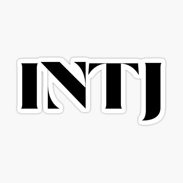 "intj," Sticker for Sale by EChendesign | Redbubble