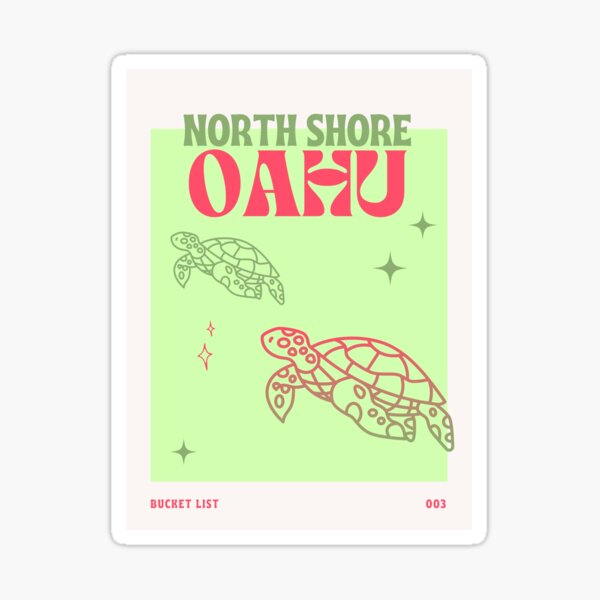 "North Shore Oahu #003 Aesthetic" Sticker for Sale by julesanderson ...