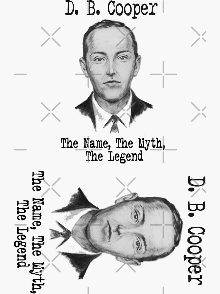 "D b Cooper" Sticker for Sale by stacyfashion | Redbubble