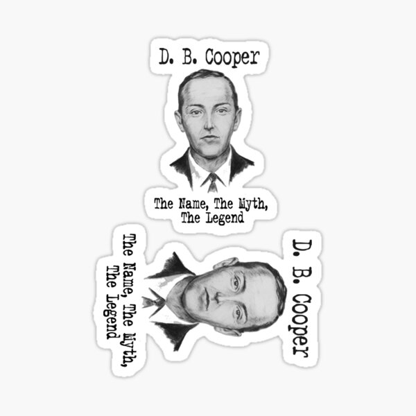 "D b Cooper" Sticker for Sale by stacyfashion | Redbubble