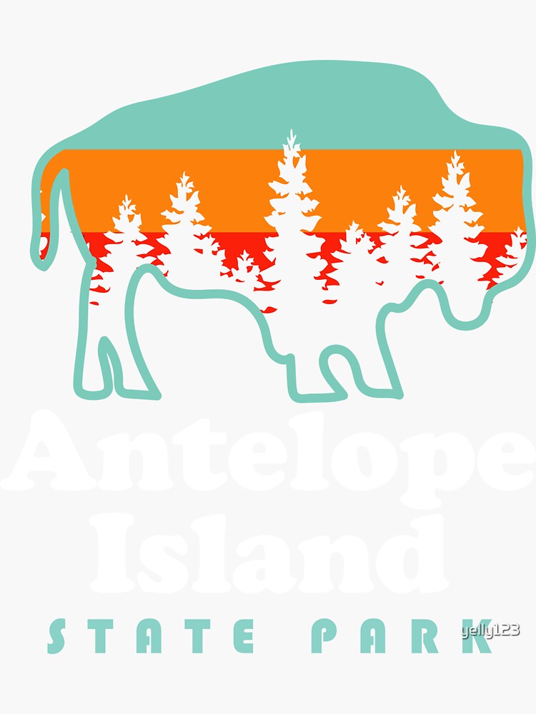 "Antelope Island State Park Bison Great Salt Lake Utah" Sticker for ...