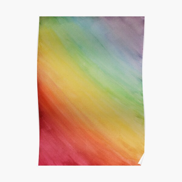 "Rainbow. Handpainted acrylic ombre " Poster for Sale by nocturniart ...