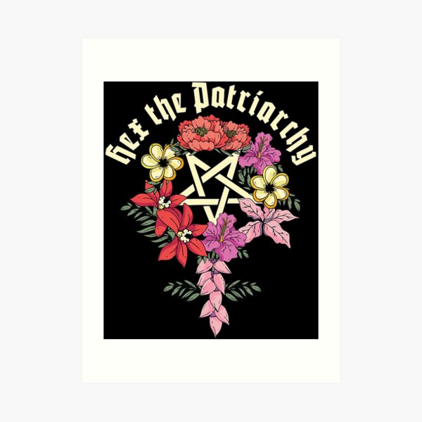 Lámina artística «Hex The Patriarchy Satanic Feminist Pentagram Símbolo ...
