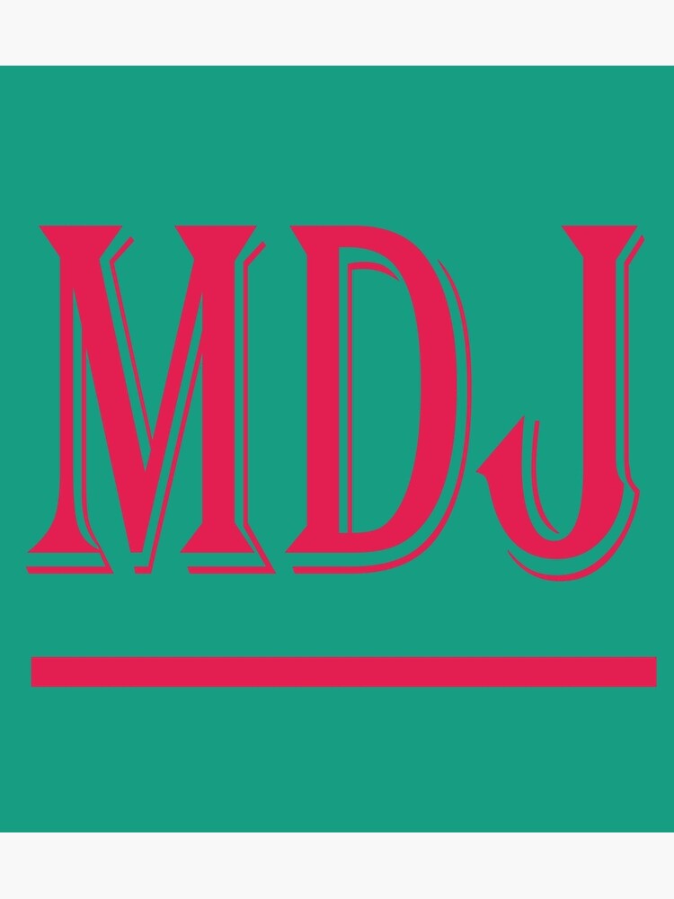 "THE LETTERS M D J ALGERIAL IN RED COLOR" Art Print for Sale by ...