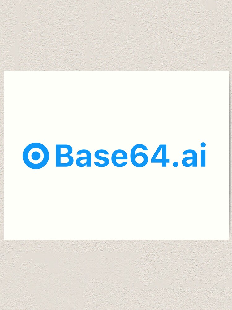 "Base64.ai logo" Art Print for Sale by oebilgen | Redbubble