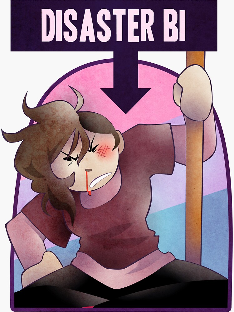 "Disaster Bi" Sticker for Sale by EpicycleStudios | Redbubble