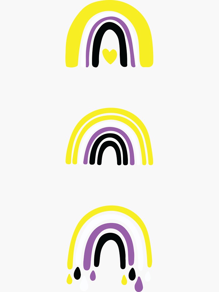 "non binary pride boho rainbow packs" Sticker for Sale by dreamerpandaa ...