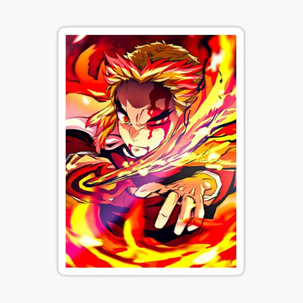 "kyojuro art" Sticker for Sale by stonerylan | Redbubble