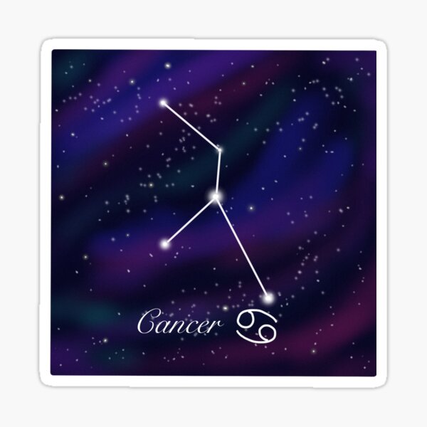 "Cancer star sign " Sticker for Sale by WizardKattDrawz | Redbubble