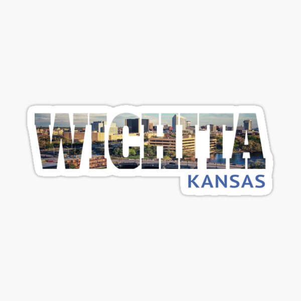 "Wichita Kansas Skyline Art Souvenir Cityscape Home State KS graphic ...