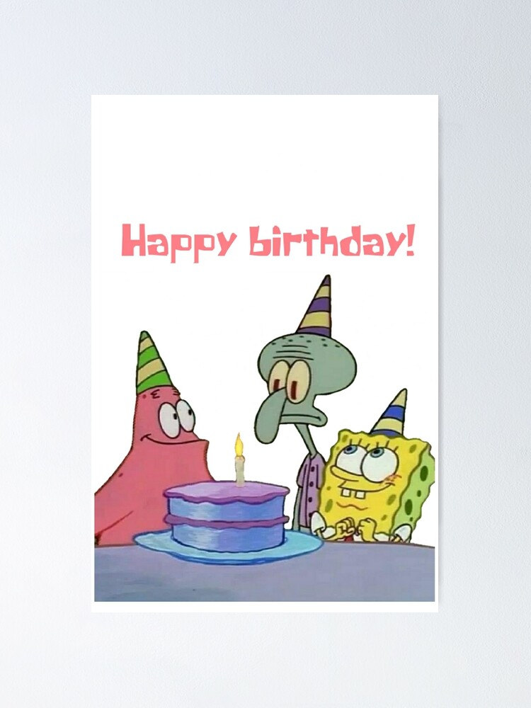 "spongebob squarepants birthday bob design" Poster for Sale by ...