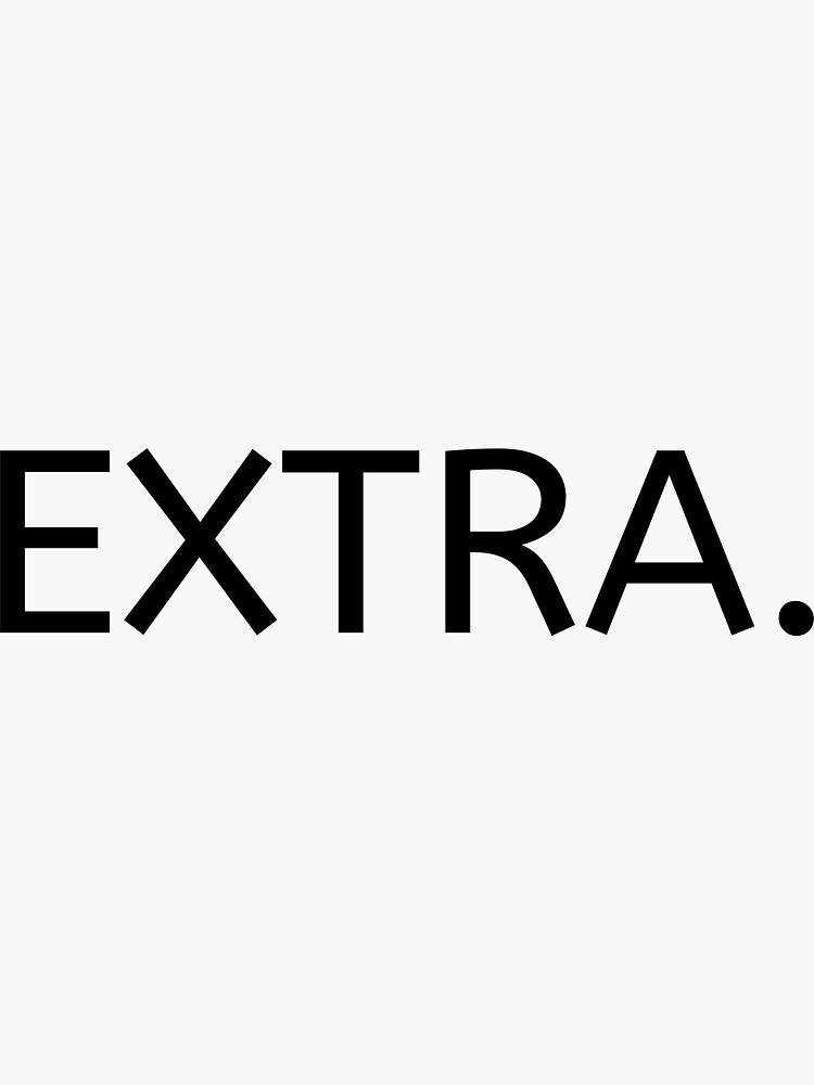 Pegatina «QUE DICE EXTRA EN ELLA CALIGRAFÍA. ESTILO DE VIDA BLANCO Y ...